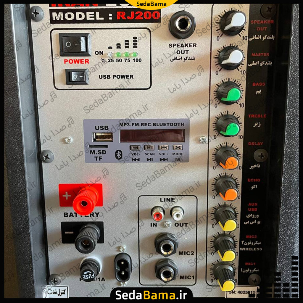 خرید اکو همراه شارژی روژان مدل RJ-200 | صدا باما